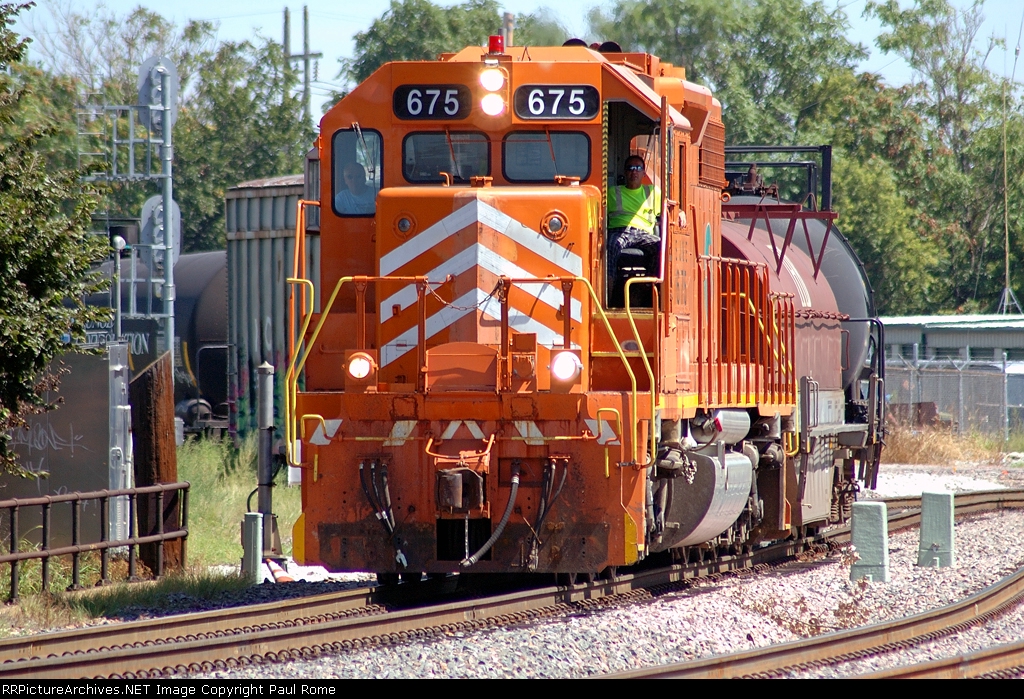 EJ&E 675, EMD SD38-2, CN-ICRR working a BNSF transfer run